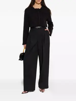 JIL SANDER Textured Knit Cropped Cardigan