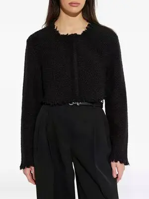 JIL SANDER Textured Knit Cropped Cardigan
