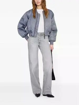 ANINE BING Zip-up Bomber Jacket - Blue