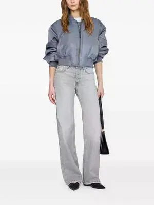 ANINE BING Zip-up Bomber Jacket - Blue