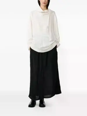 Studio Nicholson Valery Tie Neck Top - Neutrals