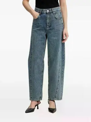 OUI Seamed Wide-leg Jeans - Blue
