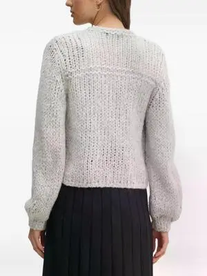 OUI Embellished Textured Knit Cardigan