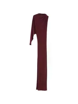 Atlein One-shoulder Twisted Long Dress