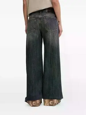 Miss Sixty Wide-leg Jeans With Faded Effect