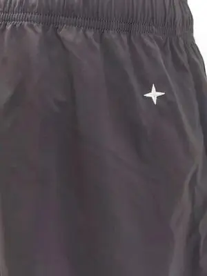 Stone Island Logo Embroidered Stretch Nylon Shorts