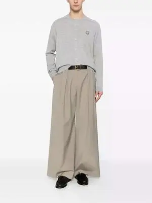 Maison Kitsuné Embroidered Buttoned Cardigan