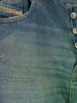 DIESEL® Distressed Wide-leg Jeans