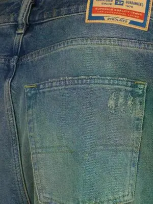 DIESEL® Distressed Wide-leg Jeans