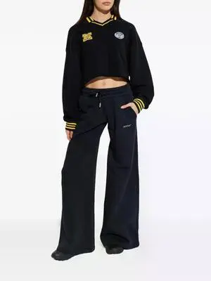 Off-White Appliqué Detail Cropped Jumper