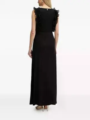 FRACOMINA Ruffled V-neck Maxi Dress