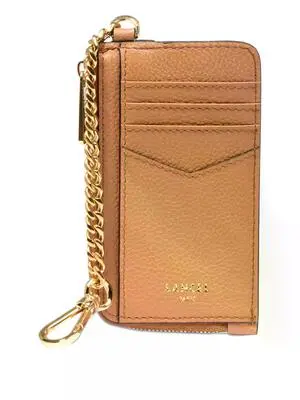 LANCEL Enveloppe Chain-detailed Zip Card Holder