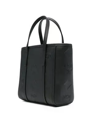 Mcm Logo Embossed Tote Bag