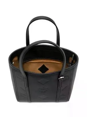 Mcm Logo Embossed Tote Bag