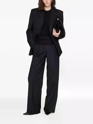 ANINE BING Draped Detail T-shirt - Black