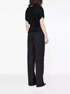 ANINE BING Draped Detail T-shirt - Black