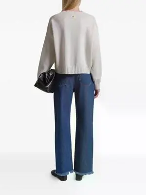 Alberta Ferretti Floral Knit Jumper - Neutrals