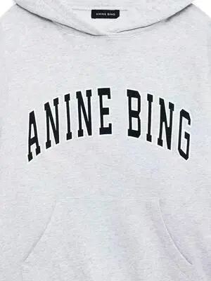 ANINE BING Logo Detail Hoodie - Grey