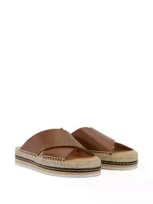ODISSI Lily Criss-cross Sandals - Brown
