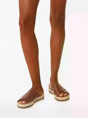 ODISSI Lily Criss-cross Sandals - Brown