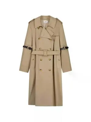Coperni Double-breasted Belted Trench Coat - Neutrals
