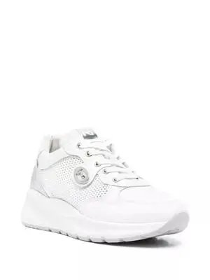 NEROGIARDINI Perforated Detail Lace-up Sneakers