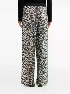 OUI Drawstring Animal-print Trousers