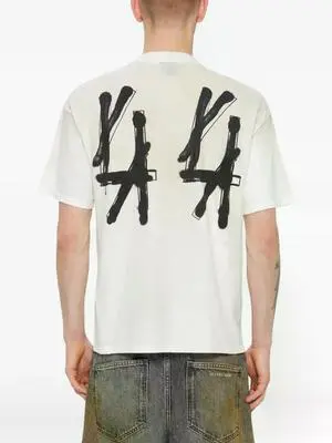 44 LABEL GROUP Jersey T-shirt - Neutrals