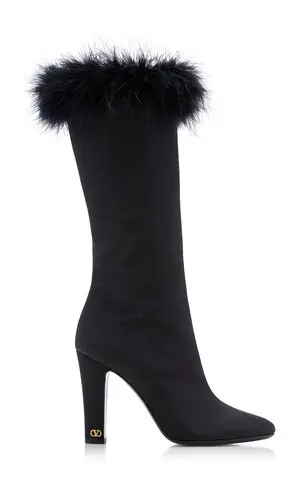 Valentino Garavani Trimmed Boots For Women