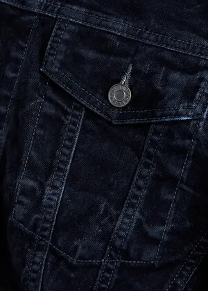 AGOLDE Cropped Velvet Jacket - Navy