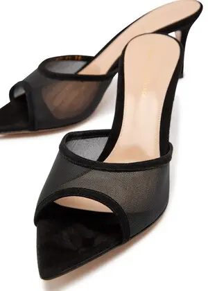 GIANVITO ROSSI Sienna 70 Suede Mules - Black