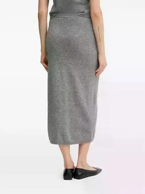 OUI Knitted Midi Skirt With Split Detail