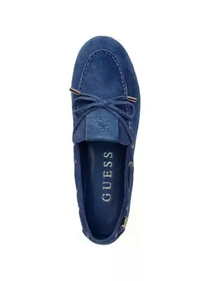 Guess Aisha Tie-detail Loafers By - Blue