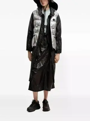 Moncler Padded Gilet With Drawstring Detail - Silver