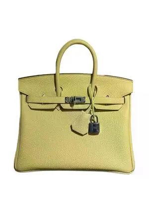 Hermès 25 Birkin Leather Tote Bag - Yellow
