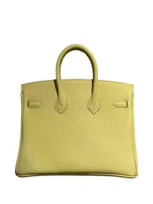 Hermès 25 Birkin Leather Tote Bag - Yellow