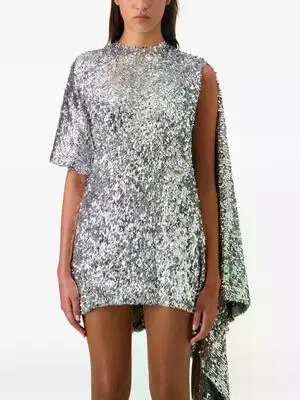 Coperni Sequin Asymmetric Draped Dress