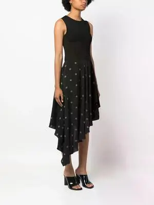 Givenchy 4g-motif Asymmetric-hem Dress