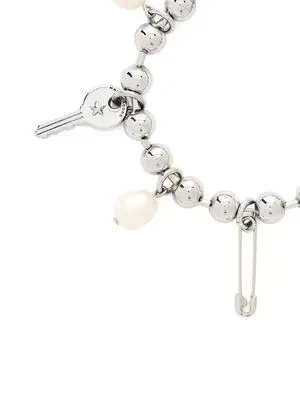 Marc Jacobs Punk Beauty Charm Bracelet With Pearl And Safety Pin Detail