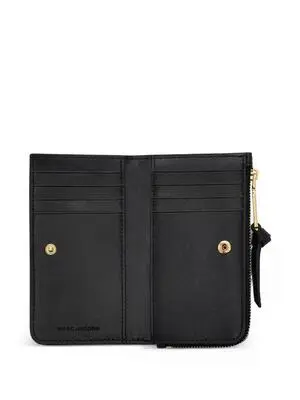 Marc Jacobs Embossed Zip Leather Wallet - Black