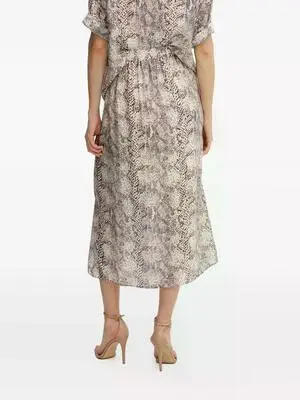 MARC AUREL Snakeskin-pattern Midi Skirt
