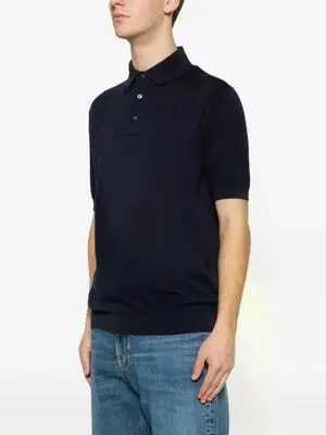 LARDINI Cotton Polo Shirt - Blue
