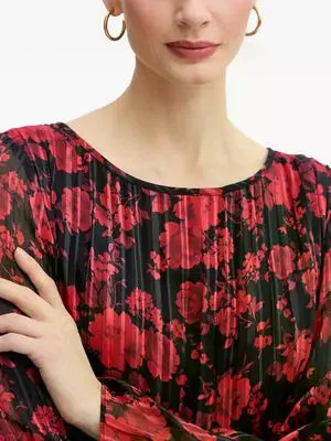 Guess Floral Print Pleated Mini Dress