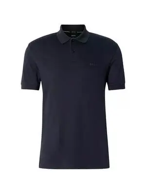 BOSS Logo-detail Polo Shirt - Blue