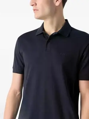 BOSS Logo-detail Polo Shirt - Blue