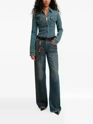 Miss Sixty Patchwork Wide-leg Denim