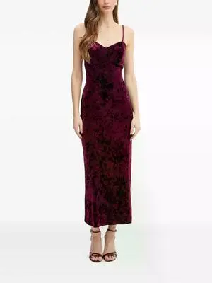Guess Velvet Slip Maxi Dress - Red