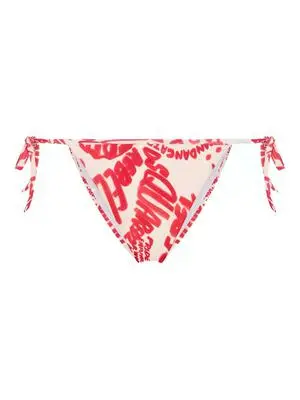 Dsquared2 Rebel Hibiscus Bikini Bottom - Neutrals