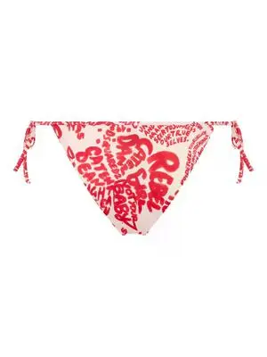 Dsquared2 Rebel Hibiscus Bikini Bottom - Neutrals