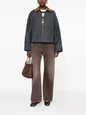 Barbour Freckleton Zip-fastening Jacket With Contrast Collar - Blue